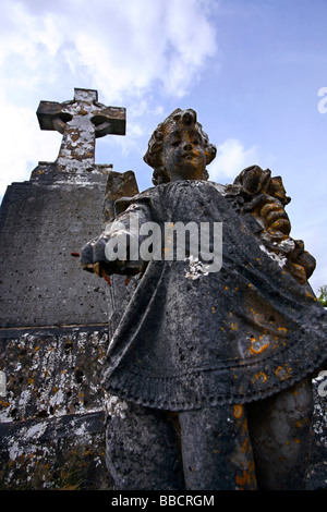 Durrow Cross Grave Headstones, Auler Abbey County Mayo Ireland Stock ...