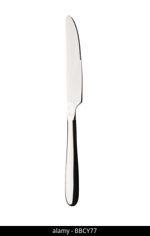 steel metal table knife isolated over white background Stock Photo - Alamy