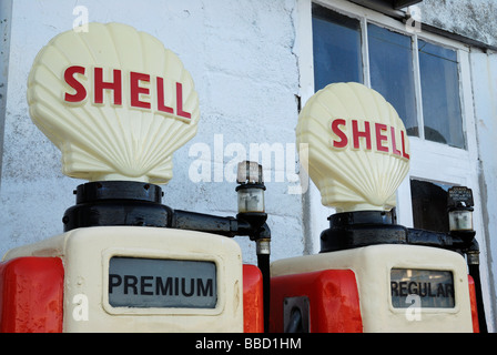 Shell petrol pumps at a Shell petrol station Stock Photo: 36488877 - Alamy