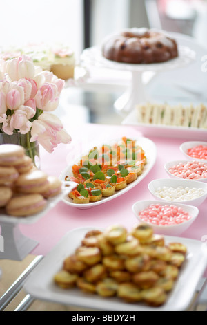 Decorative finger food buffet at party Stock Photo - Alamy