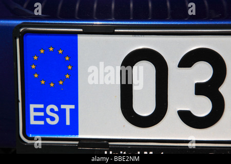 estonian car license plate, Tallinn, Estonia, Europe, Baltic States ...