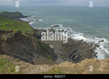 Higher Sharpnose Point near Morwenstow on the North Cornish coast path ...