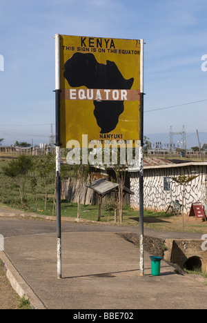 East Africa, Kenya, Equator sign Stock Photo - Alamy