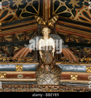 Exeter Cathedral Chapter House roof having fifteenth Century angels ...