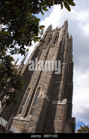 Duke University chapel bell tower located on the campus of Duke ...