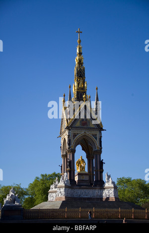 The Albert Memorial gold statue near the Royal Albert Hall, London ...