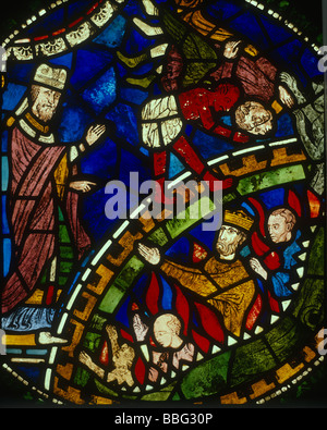 St Dunstan saving King Edwy from the jaws of hell Canterbury Cathedral ...
