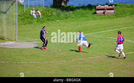 Shinty: game between Kyles Athletic and Kingussie at Tighnabruaich ...