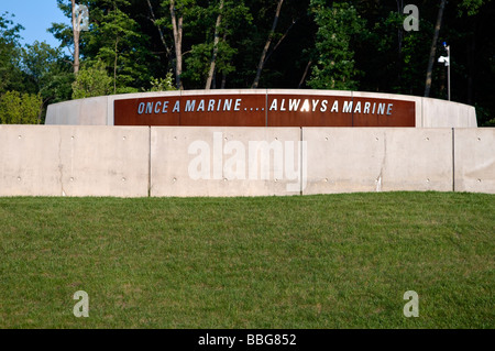 Entrance sign to the Marine Corps National Museum at Quantico Va Stock ...