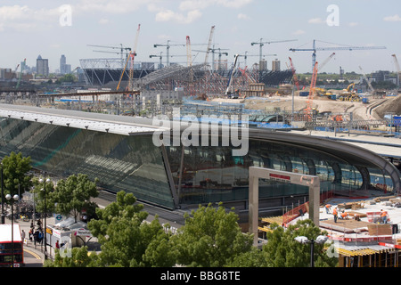 London 2012 Olympic Infrastructure Construction site Stratford London ...