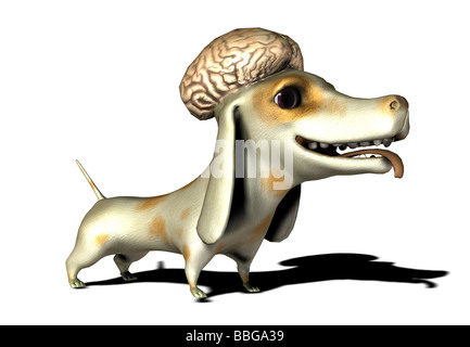 alien and dog cartoon illustration Stock Photo - Alamy