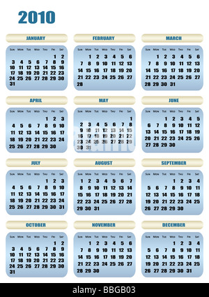 calendar february 2010 Stock Photo - Alamy