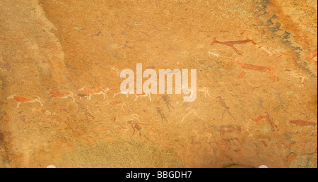 Polychrome rock paintings in Maack's Shelter in the Leopard Gorge ...