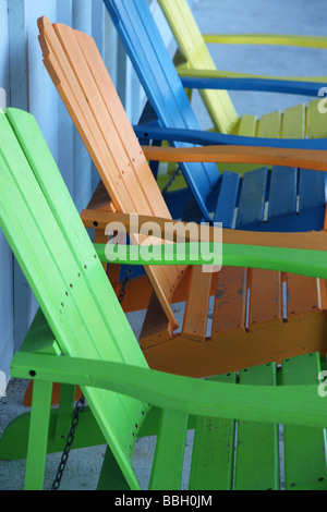 colorful beach chairs Stock Photo - Alamy