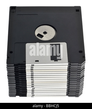 old floppy discs close up isolated on white background Stock Photo - Alamy