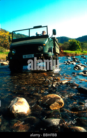 crossing the Umkomaas River Duma Manzi Reserve Umkomaas Valley KwaZulu ...