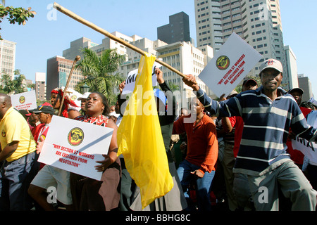 Some 5000 members of the South African Municipal Workers Union SAMWU ...