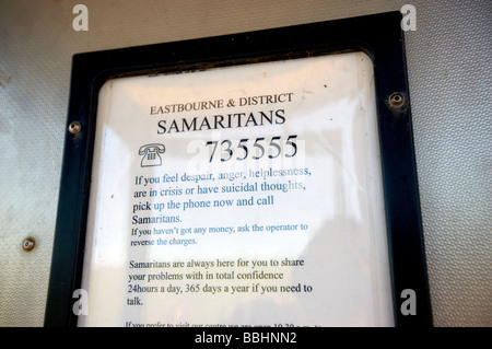 Contact details for The Samaritans around and in the public telephone ...