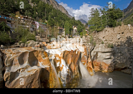 Waterfall. Ganges river. Gangotri. Uttarakhand. India. Surya Kund on ...