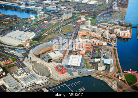 Aerial view of Cardiff docks area Stock Photo - Alamy