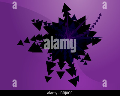 Explosion of geometric shapes abstract rendered illustration Stock ...