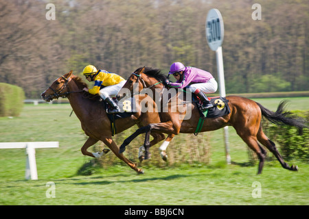 Horse racing at the race tracks at Hoppegarten, Berlin, Germany, Europe ...