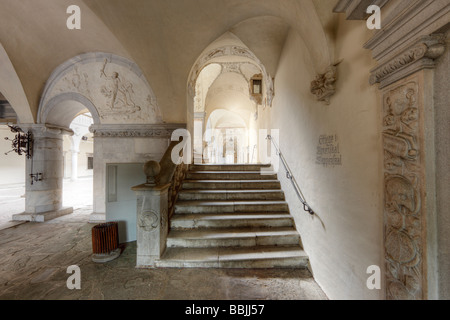 Renaissance courtyard, Schloss Porcia palace, Spittal an der Drau ...