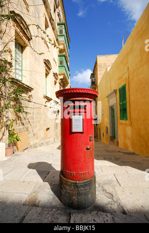 Traditional Red Post Box, Valletta, Malta Stock Photo - Alamy