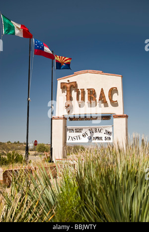 USA, Arizona, Tubac Sign on Highway Stock Photo - Alamy