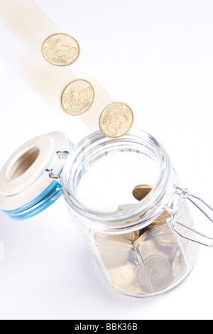 Concept of space saving at home - open cabinet with smart storage Stock ...