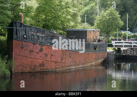 Clyde Puffer Auld Reekie under Renovation Crinan Boatyard Argyll ...
