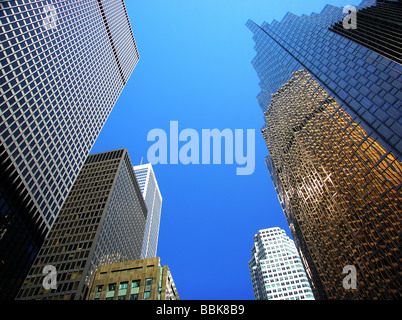 skyscrapers perspective photograph looking up from ground level Stock ...