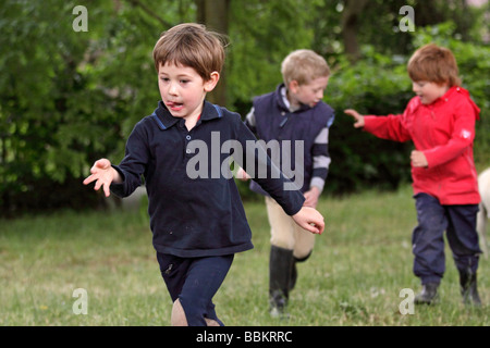 School children playing tag game of Kho Kho at Shivkar Village Panvel ...