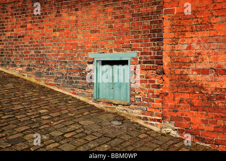 Textures and angles, Red brick, cobbles, wood. Steep Hill, Lincoln ...