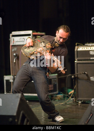Budapest, Hungary, May 21, 2009: People on escalators in metro station ...