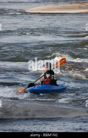 Whitewater kayaking on the James River, Richmond, VA Stock Photo - Alamy