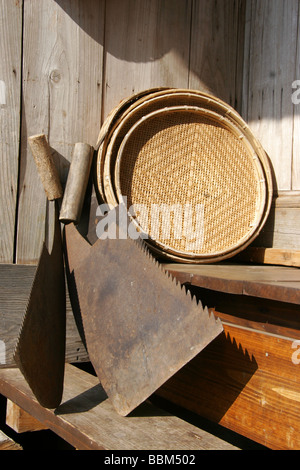 Antique farm equipment Japan Stock Photo - Alamy