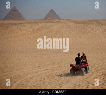 atvs (dune buggy) on sand at the Pyradmids, Giza, Cairo, Egypt Stock Photo - Alamy