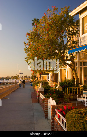 Scenic walkway around Balboa Island Newport Beach Orange County ...
