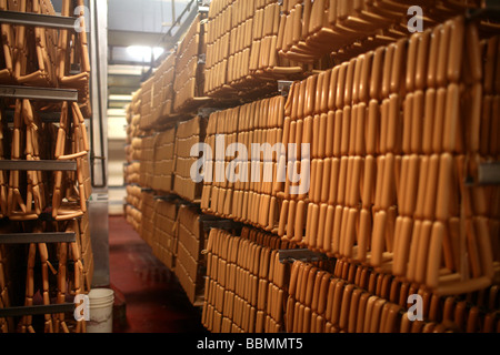 Hot dog manufacturing Stock Photo - Alamy