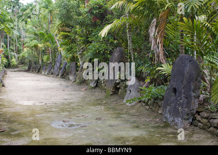 Stone money (Rai stones) in the bank, Yap Island, Federated States of ...