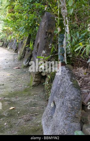 Stone money (Rai stones) in the bank, Yap Island, Federated States of ...