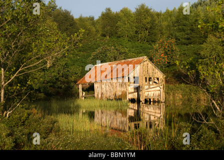 The Boatshed at Loch Farr, Inverness Stock Photo - Alamy