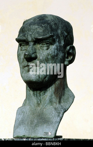 Portrait of Mustafa Kemal Ataturk 1881 1938 the founder and first ...
