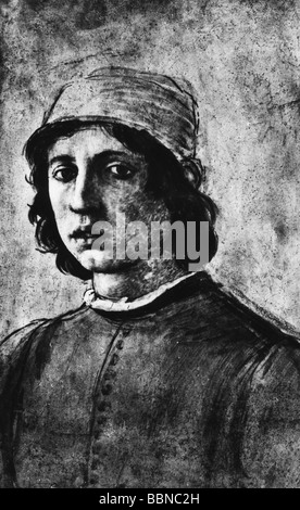 Portrait of Filippo Lippi, Italian painter from Florence of the ...