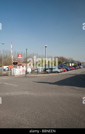 Hungerford railway station and level crossing, Berkshire, Uk Stock ...