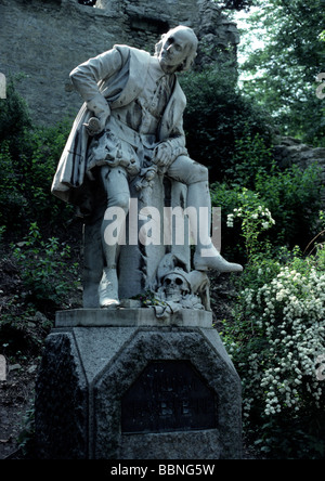 Monument of William Shakespeare in Weimar. It is the only one on the ...