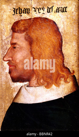 Portrait of John II the Good, Jean le Bon, King of France, 14th Stock ...