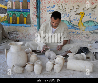 Alabaster souvenir factory on the west bank of the Nile River Luxor ...