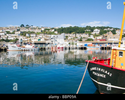 Newlyn Cornwall UK fishing town harbour Stock Photo - Alamy